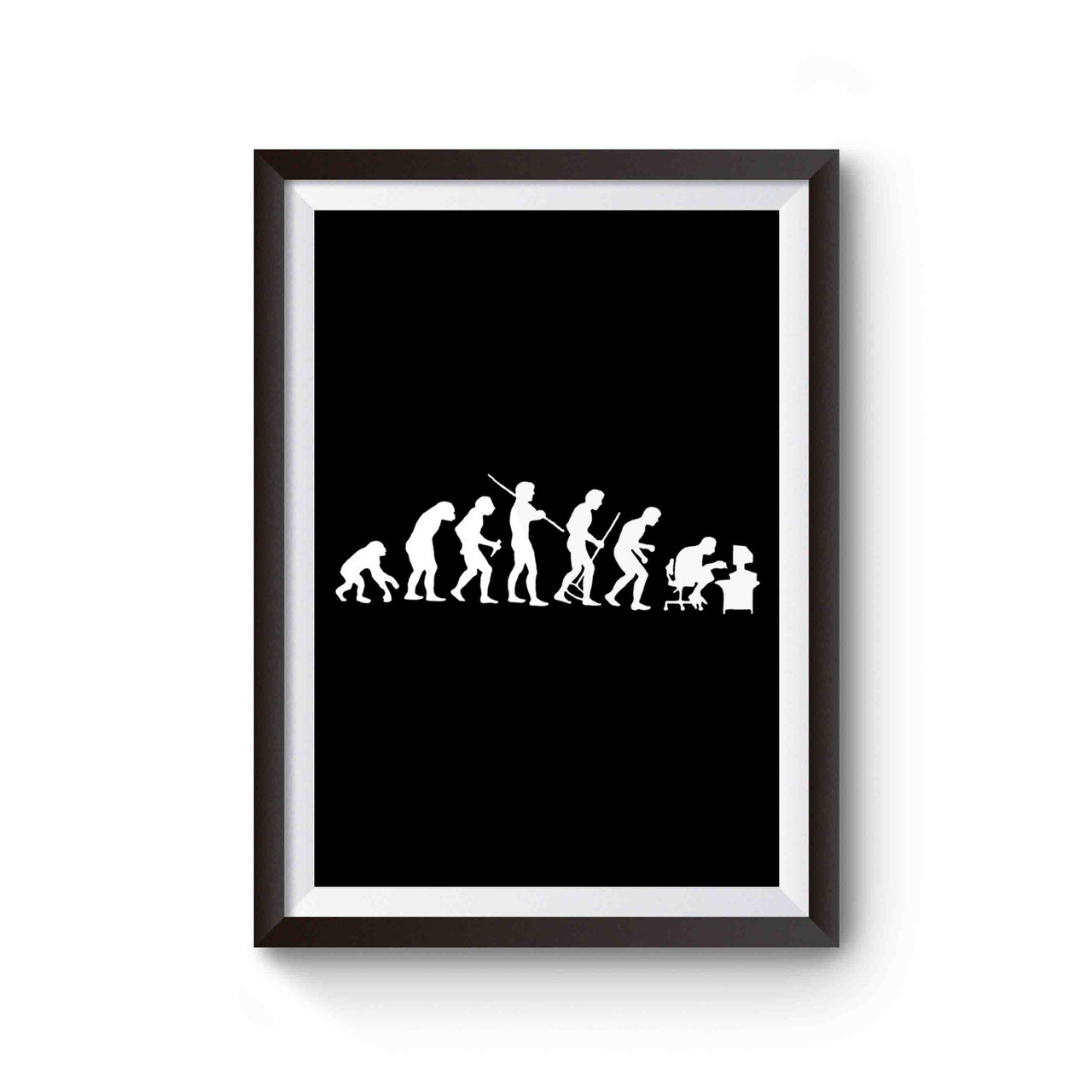 Evolution Of Geek Funny Nerd Computer Science Poster