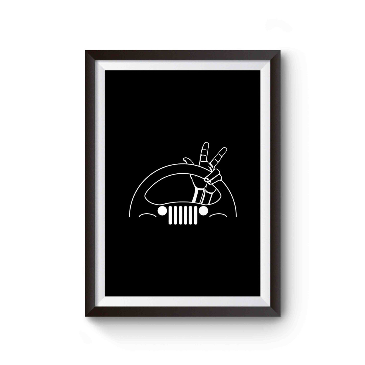 Jeep Wrangler Jeep Wave Grill Jeep Wave Hand Poster