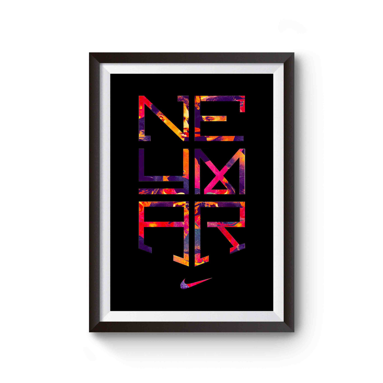 Neymar Logo Pattern Poster