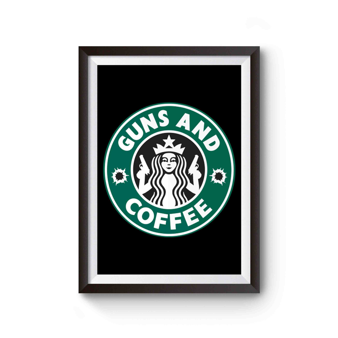 Parody Guns And Coffee Poster