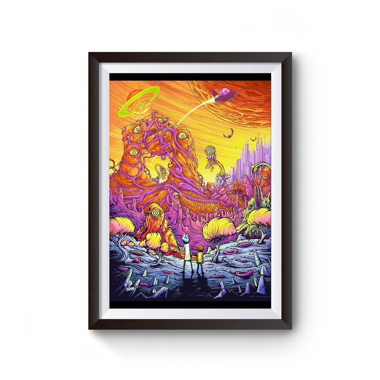 Rick And Morty In The Alien Eyes Planetarium Poster