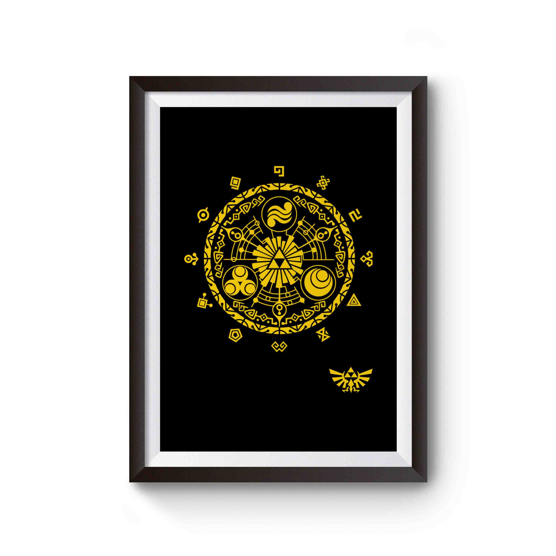 The Legend Of Zelda Gold Logo Nintendoi Poster