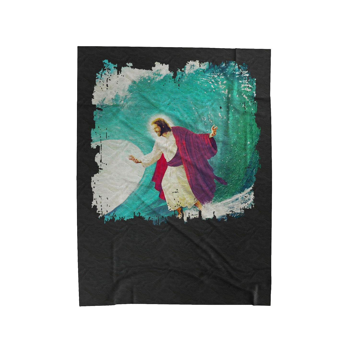 Surfing Jesus Surfing Poster