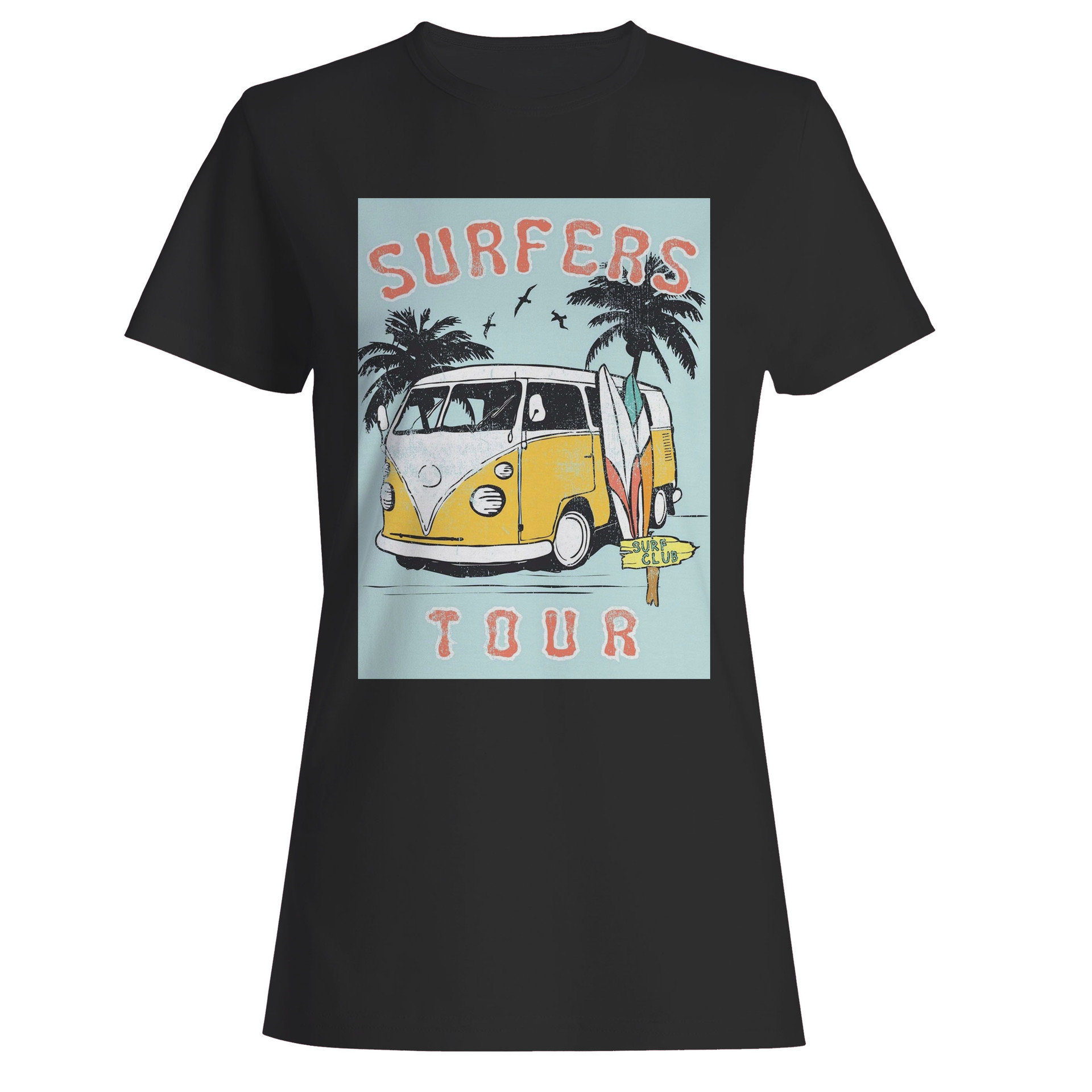 Vw Van Surfers Surfing Tour Poster