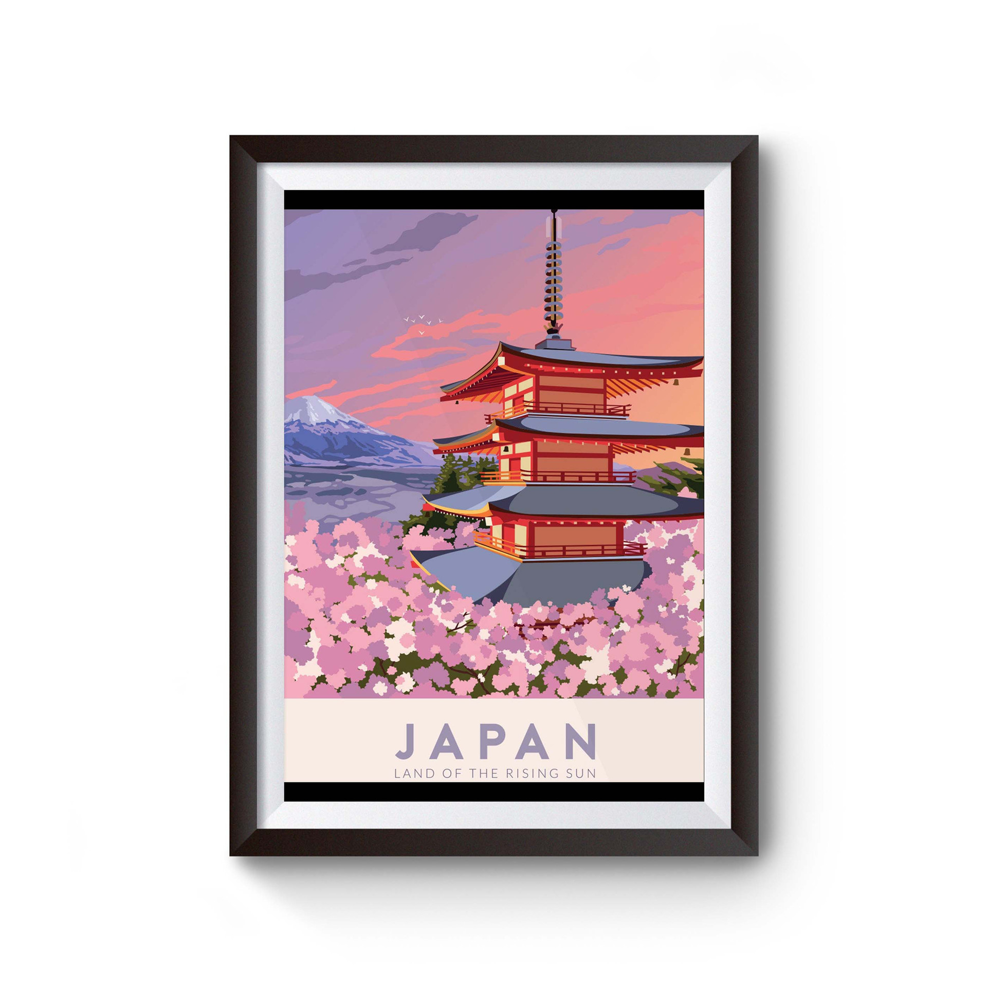 Studio Ghibli Characters Cherry Blossom Tree Poster