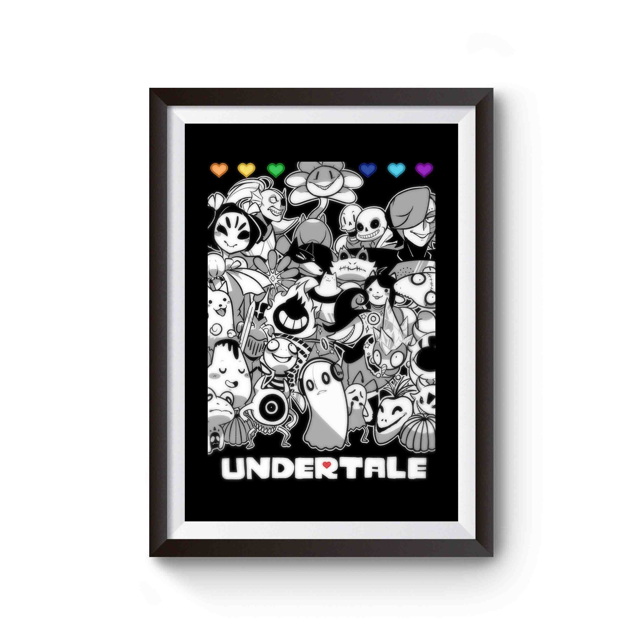 Undertale All Characters Sans Papyrus Toriel Undyne Alphys Poster