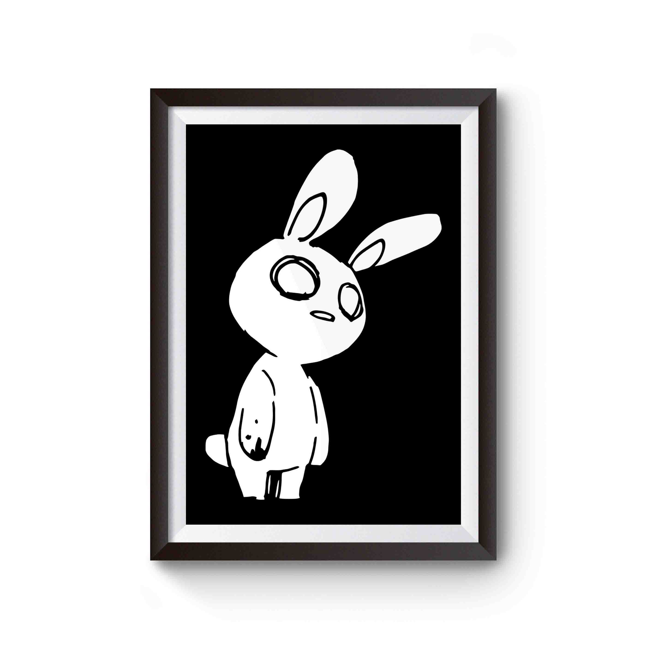 Zombie Rabbit Bunny Gothic Halloween Poster