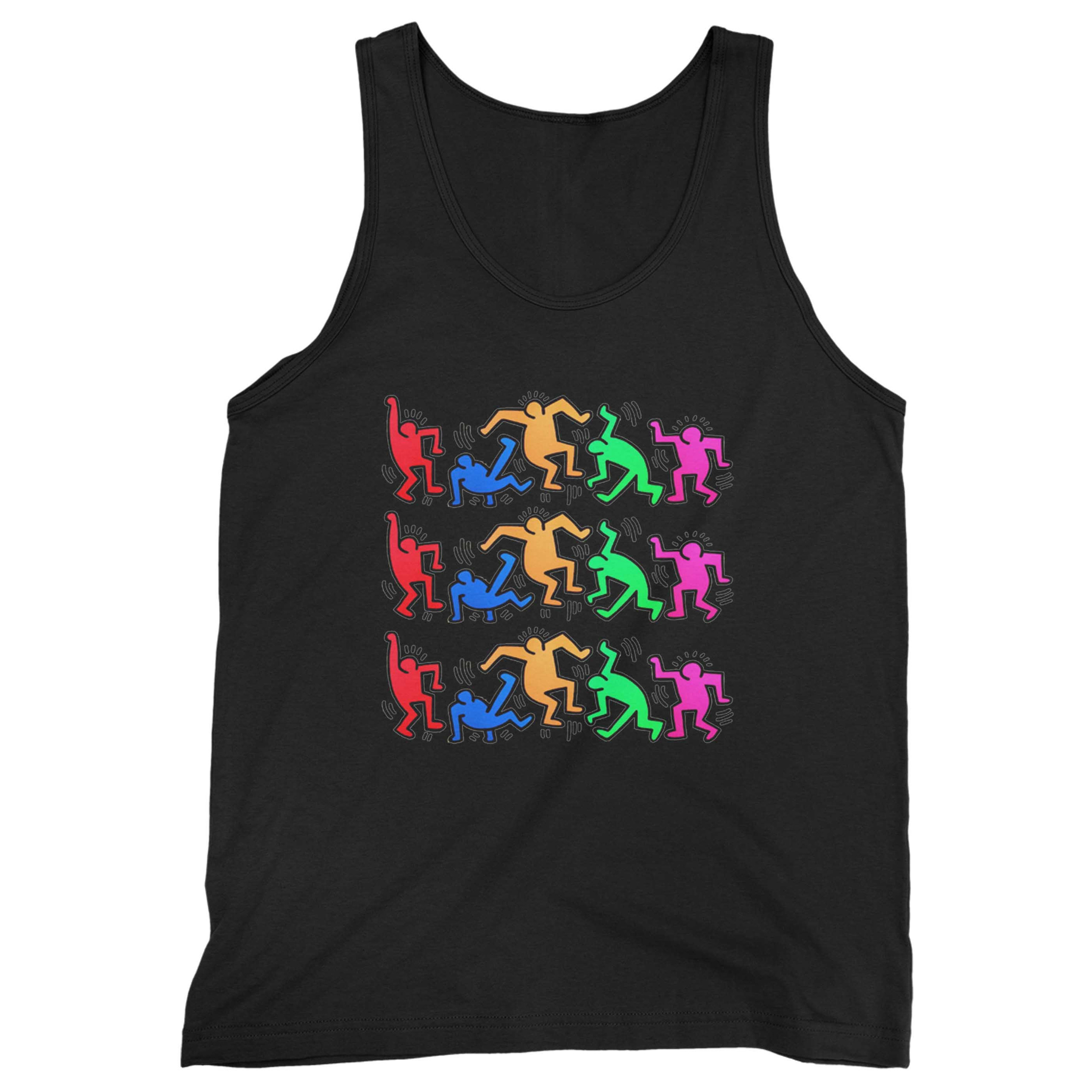 Keith Haring Dancing Art Men Tank Top