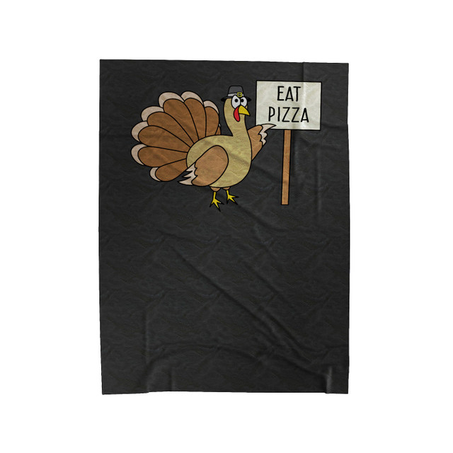 Turkey Eat Pizza Thanksgiving Day Poster