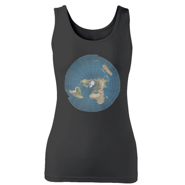 Flat Earth Map Women T Shirt