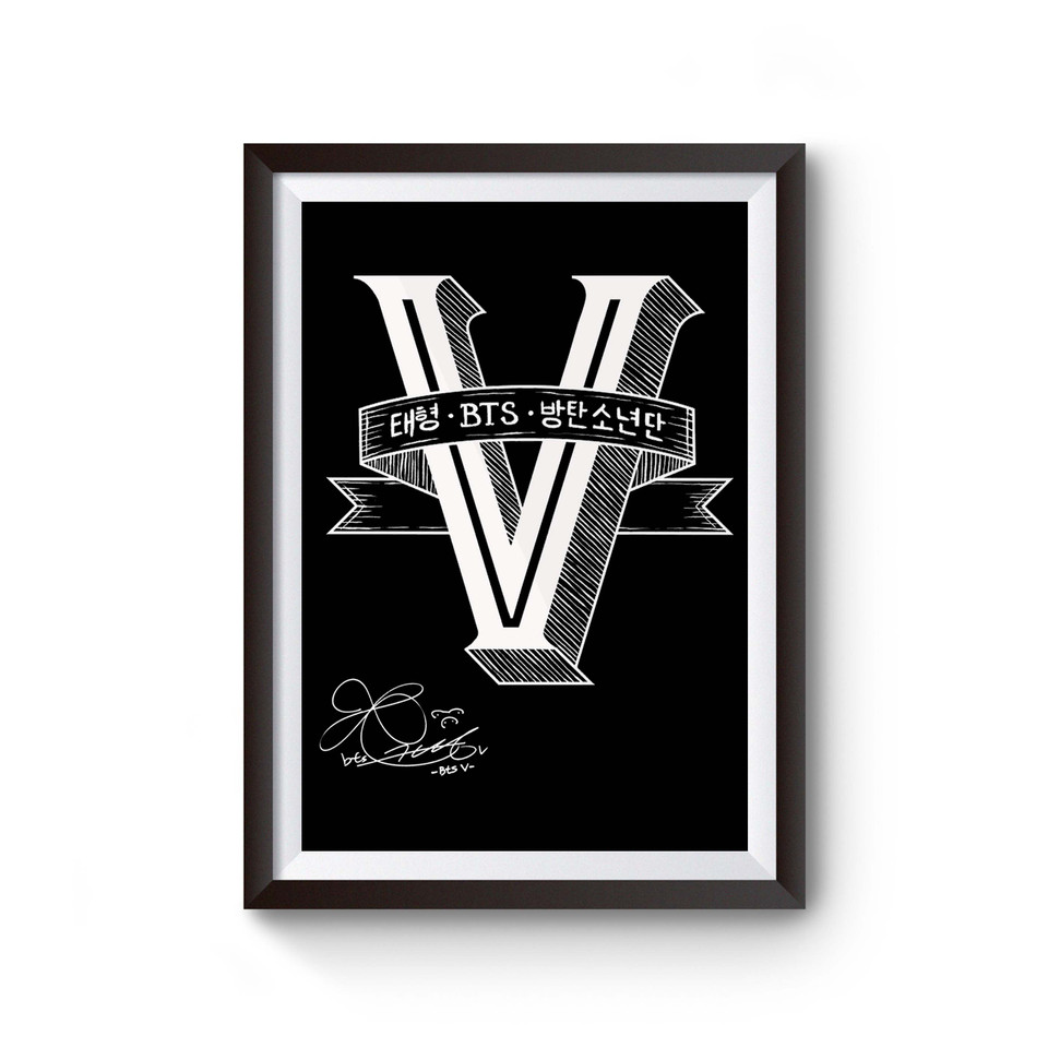 V Bts Member Logo Series Poster
