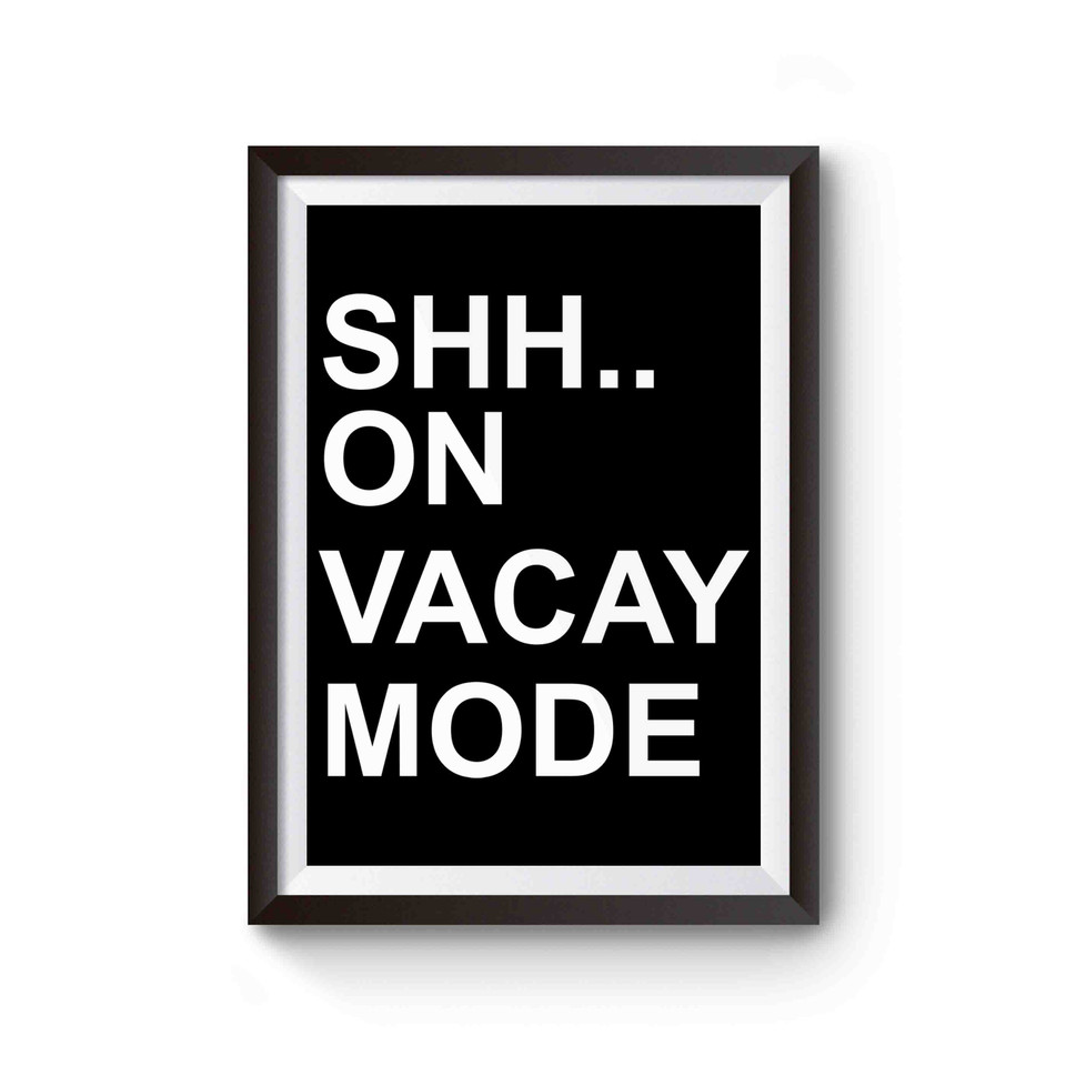 Vacation Mode Peace Sign Travel Poster