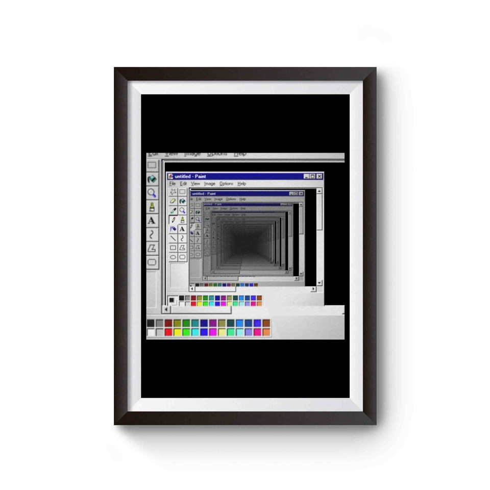 Vaporwave Microsoft Paint Poster