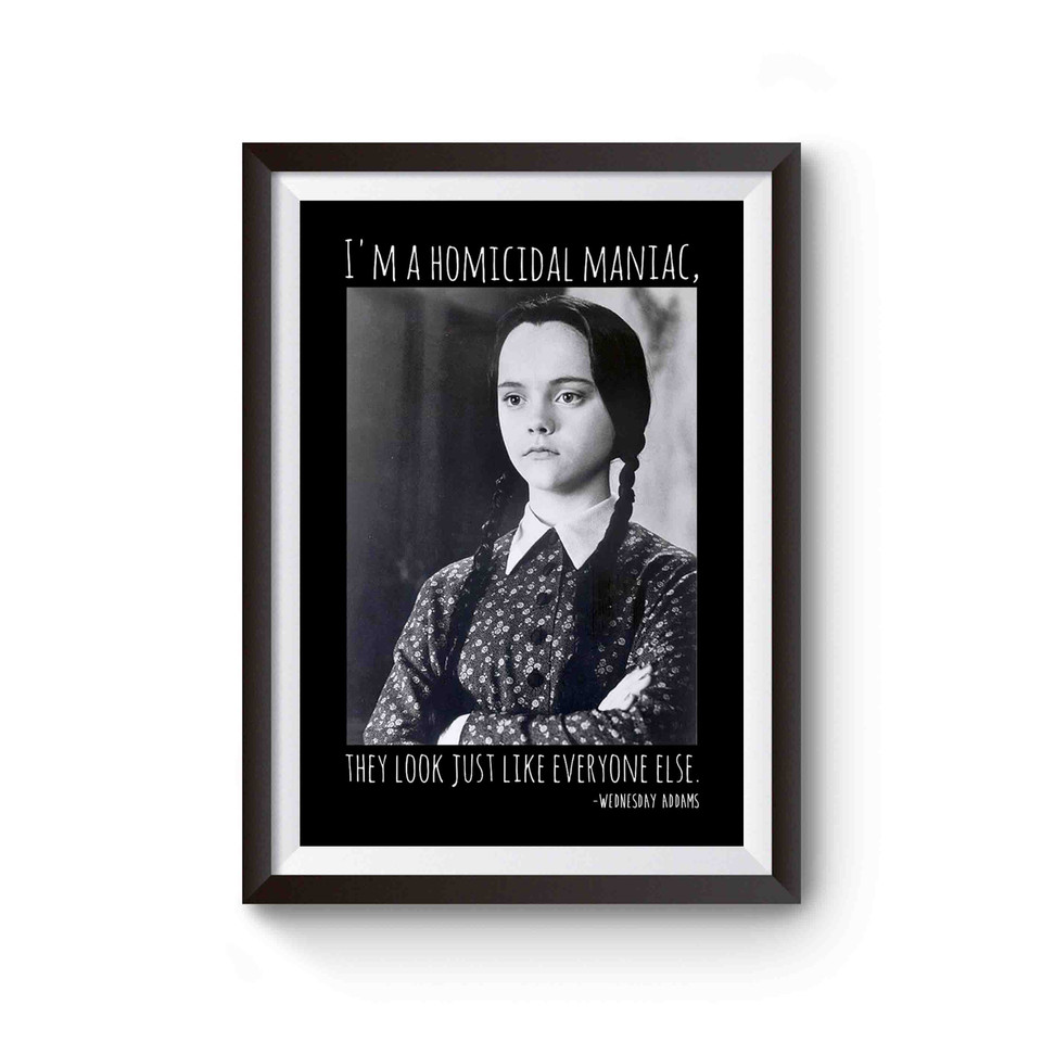 Wednesday I'm Smiling Addams Family Poster