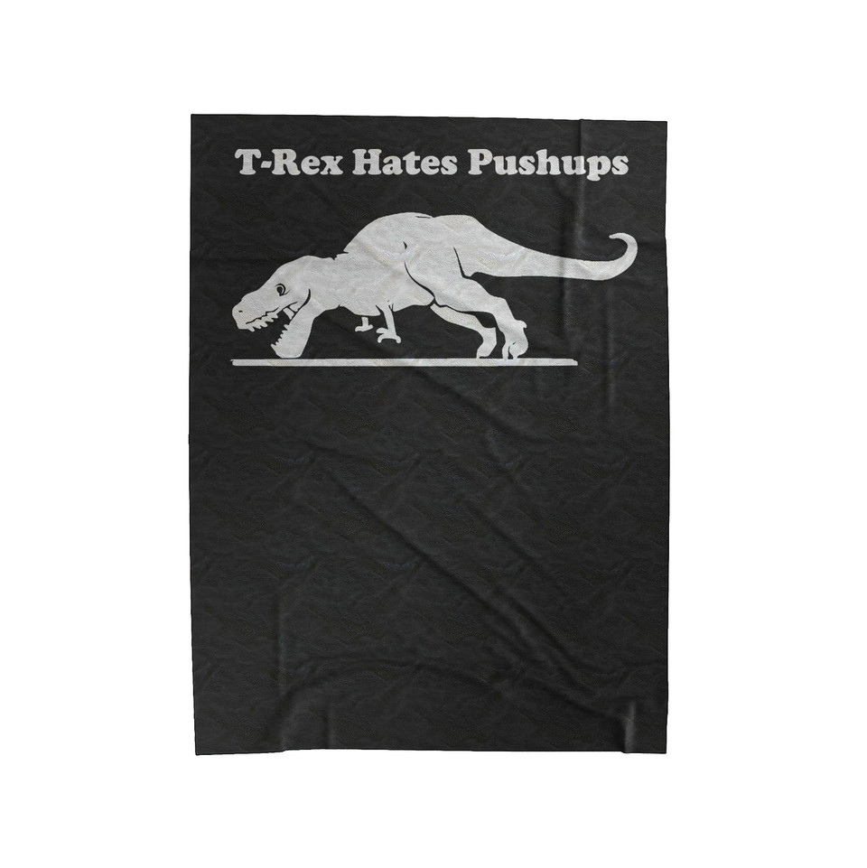 T-Rex Hates Pushups Funny Dinosaur Poster