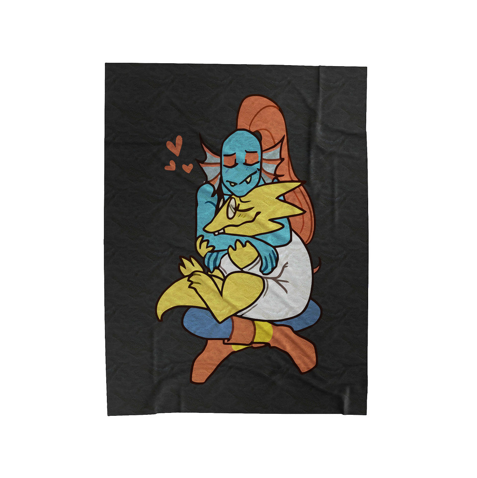 Undyne Alphys Undertale Cartoon Poster