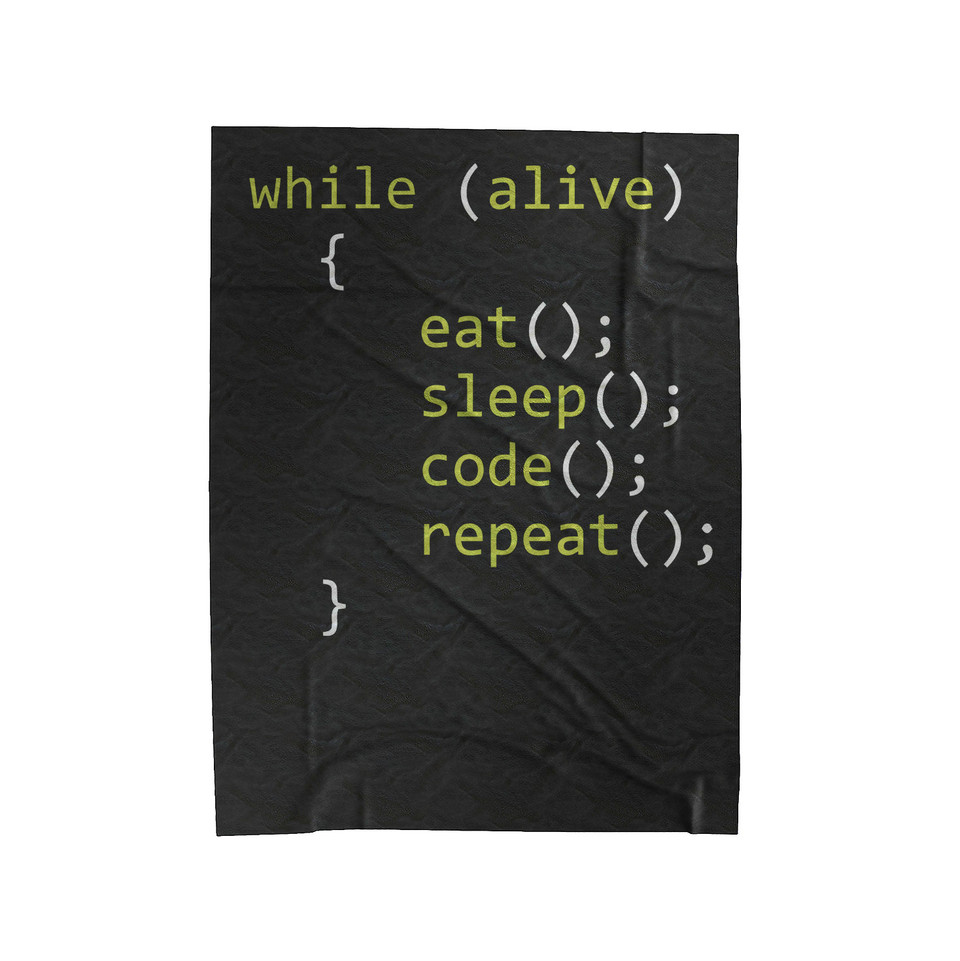 While Alive Eat Sleep Code Repeat Poster