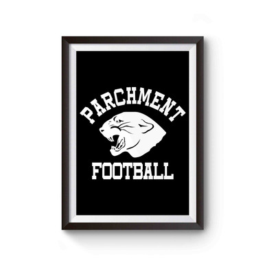 Vintage Panther Parchment Panthers Football Poster