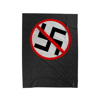Anti Nazi Symbol Velveteen Blanket