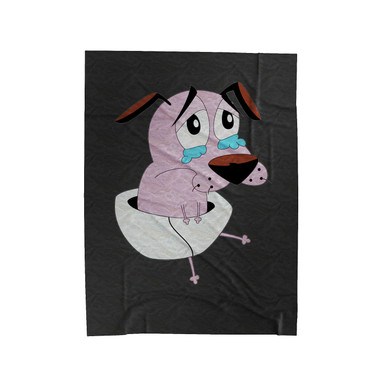 Courage The Cowardly Dog Baby Velveteen Blanket