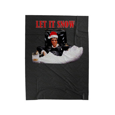 Scarface Tony Montana Let It Snow Velveteen Blanket