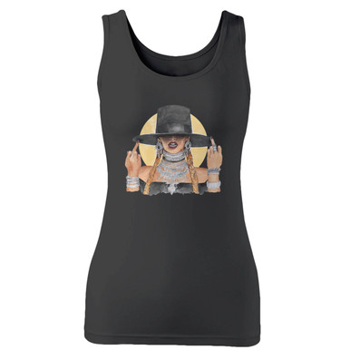 Beyonce Middle Finger Singer Art Women Tank Top