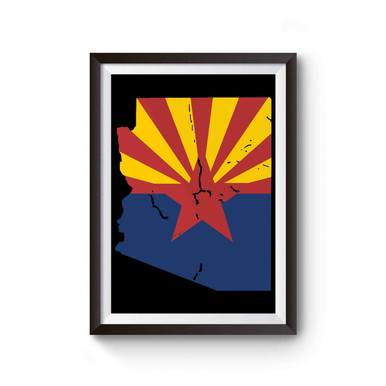 Arizona State Flag Distressed Inspired Poster