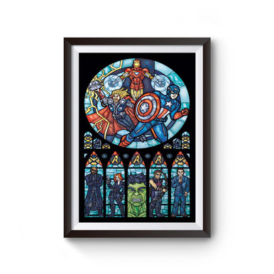 Avengers Stained Glass Poster