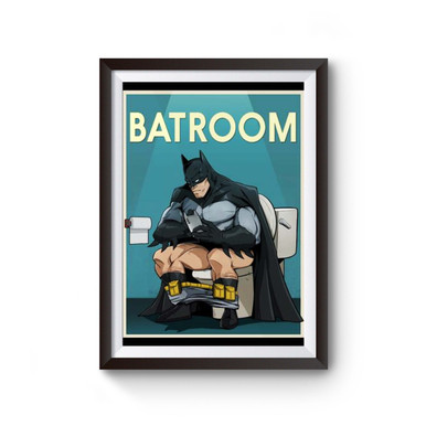 Batroom Batman On The Toilet Poster