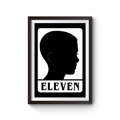 Eleven Stranger Things Silhouette Poster