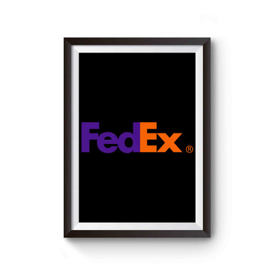 Fedex Logo With Purple And Orange Color Poster