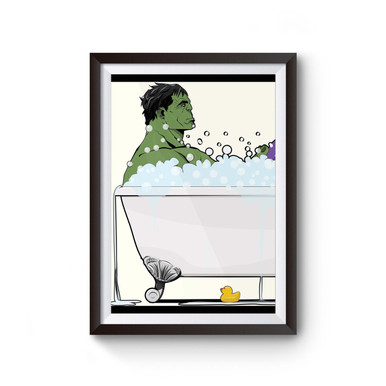 Hulk In The Bath Poster