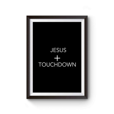 Jesus And Football Touchdown Poster
