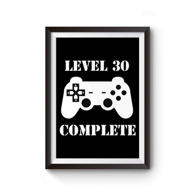 Level 30 Complete Birthday Funny Gaming Gamer Poster