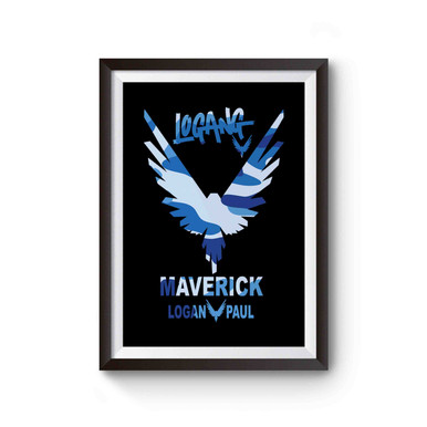 Logan Paul Maverick Logang Logo Bird Blue Camo Poster