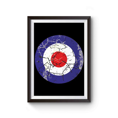 Retro Mod Raf Target Scooter Poster