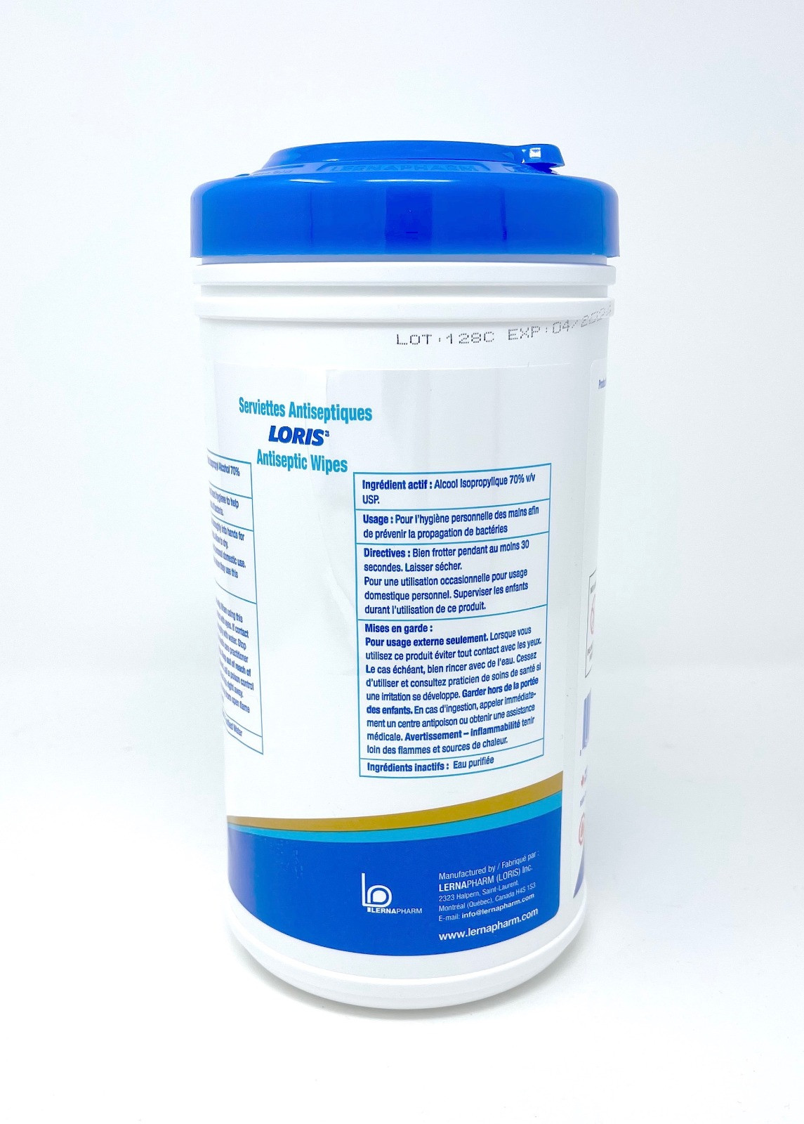 Loris Antiseptic Wipes ISO 70% USP -100 count