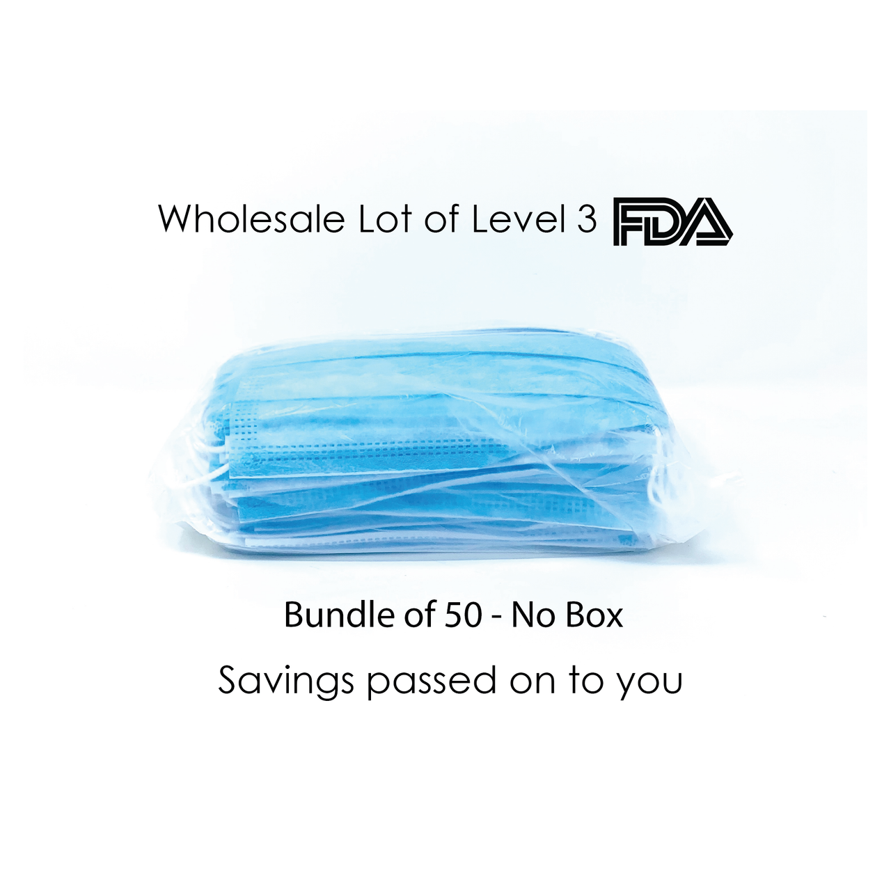 3Ply-Single Use Mask - 50 bundle/No Box - CanMed Supply