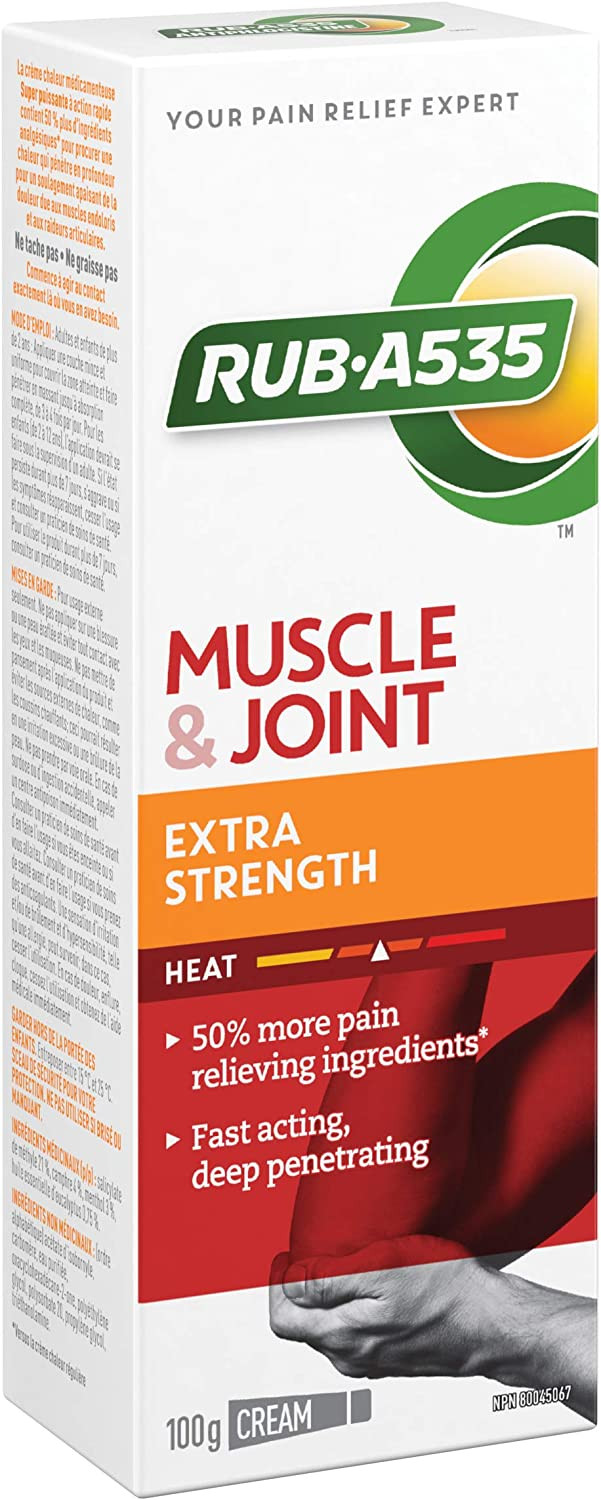 RUB A535 Muscle & Joint Pain Relief Heat Cream, No Odour, Extra Strength