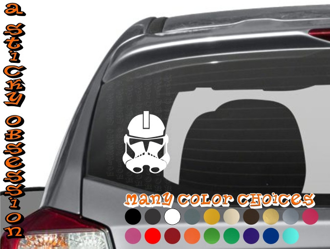 Star Wars Inspired Clone Trooper Helmet Decal - A Sticky Obsession