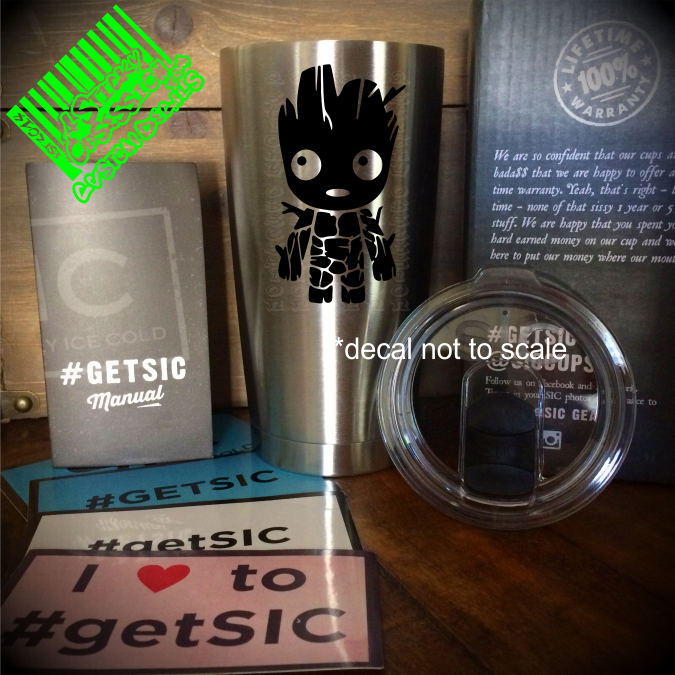 Toddler Groot Surprised I am Groot Decal Sticker Window Cling