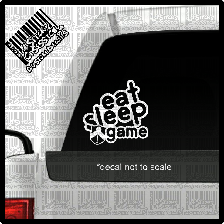 Eat Sleep Game D20 Decal Sticker - A Sticky Obsession