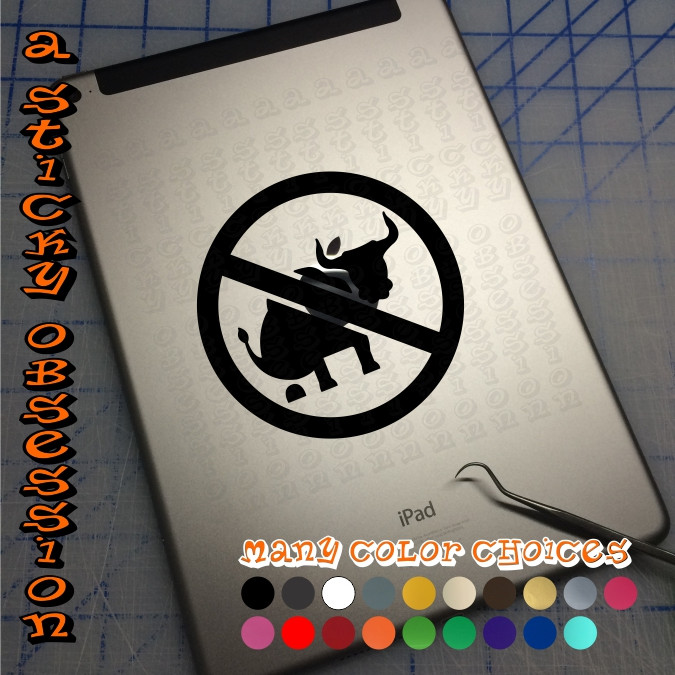 No Bull Crap Custom Decal - A Sticky Obsession