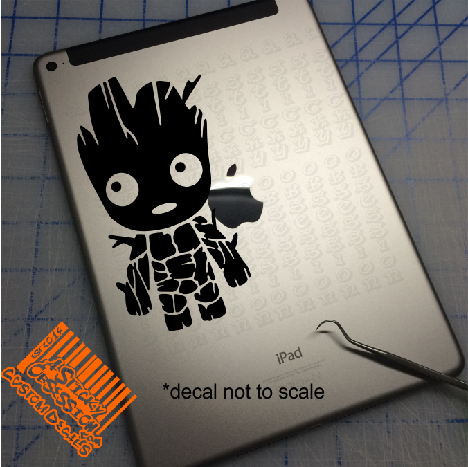 Toddler Groot Surprised I am Groot Decal Sticker Window Cling