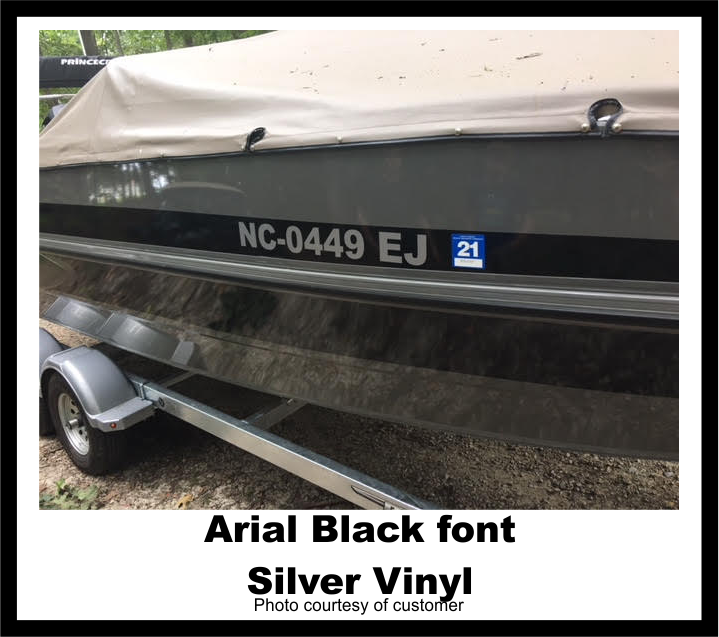 Boat Registration Numbers Decal - A Sticky Obsession