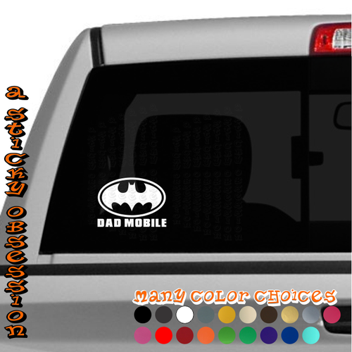 Batman Dad Mobile Bat Mobile Decal - A Sticky Obsession