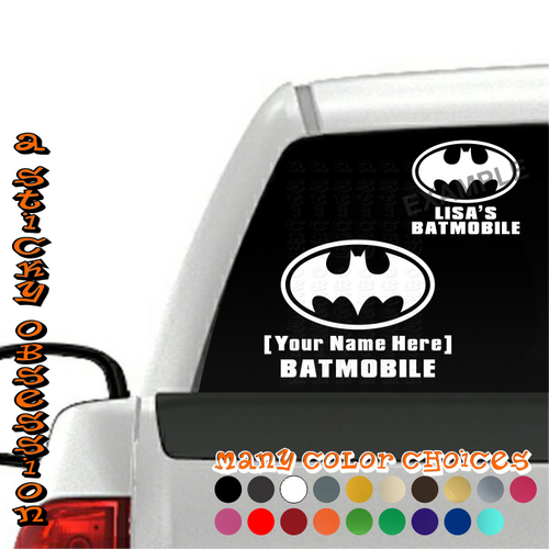 Personalized Batmobile Custom Decal - A Sticky Obsession