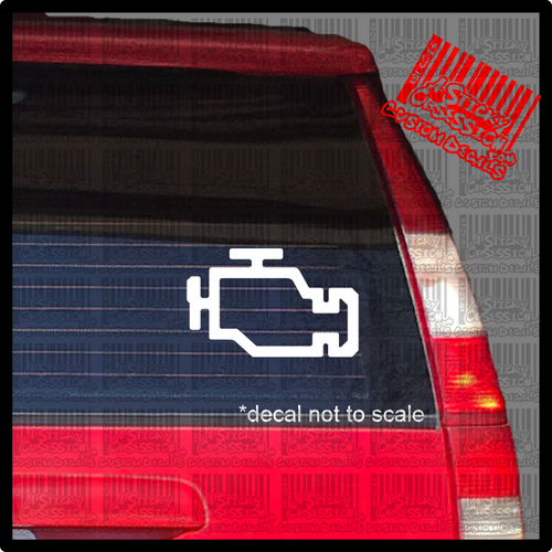 Check Engine Light Decal - A Sticky Obsession