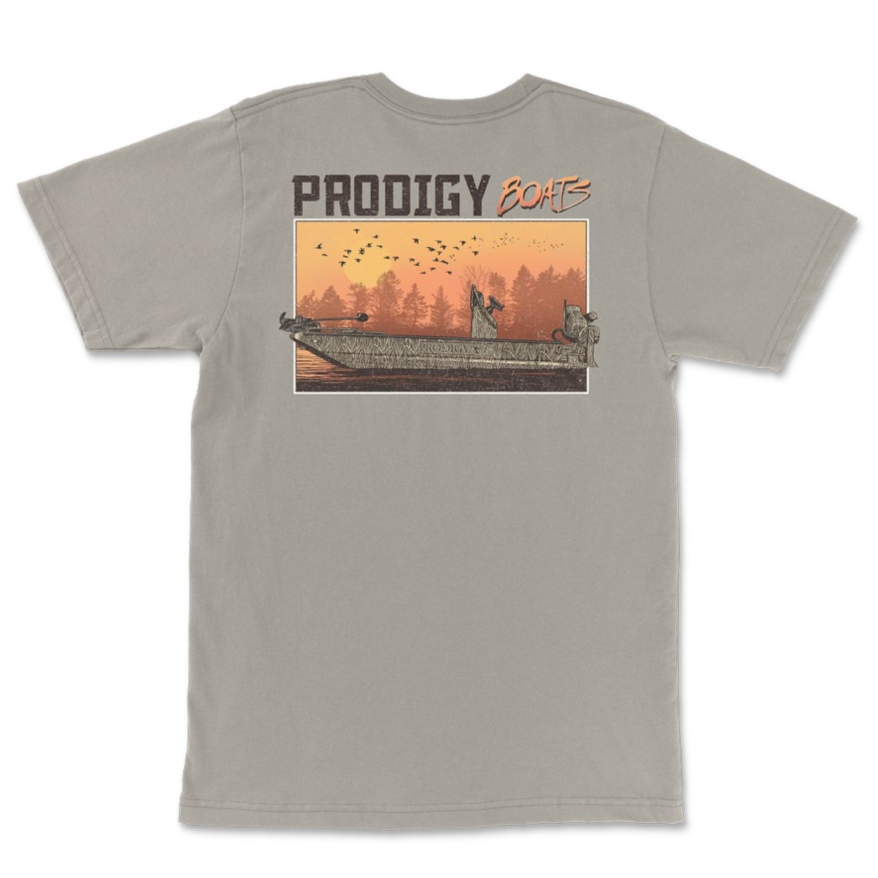 Center Console Pocket Tee Sandstone - Prodigy Boats