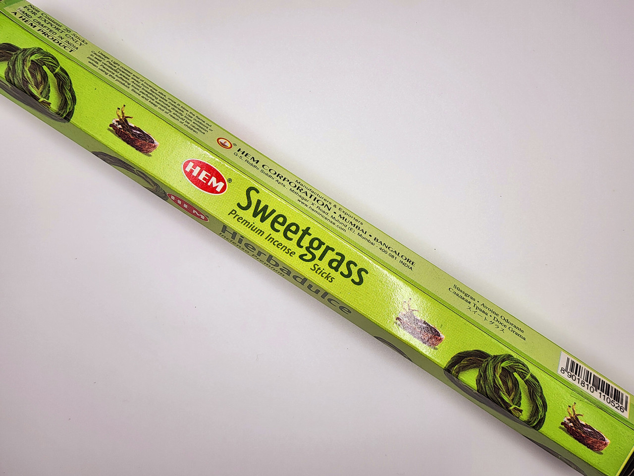 HEM Sweetgrass Incense 20 stick - Violet and Company Incense